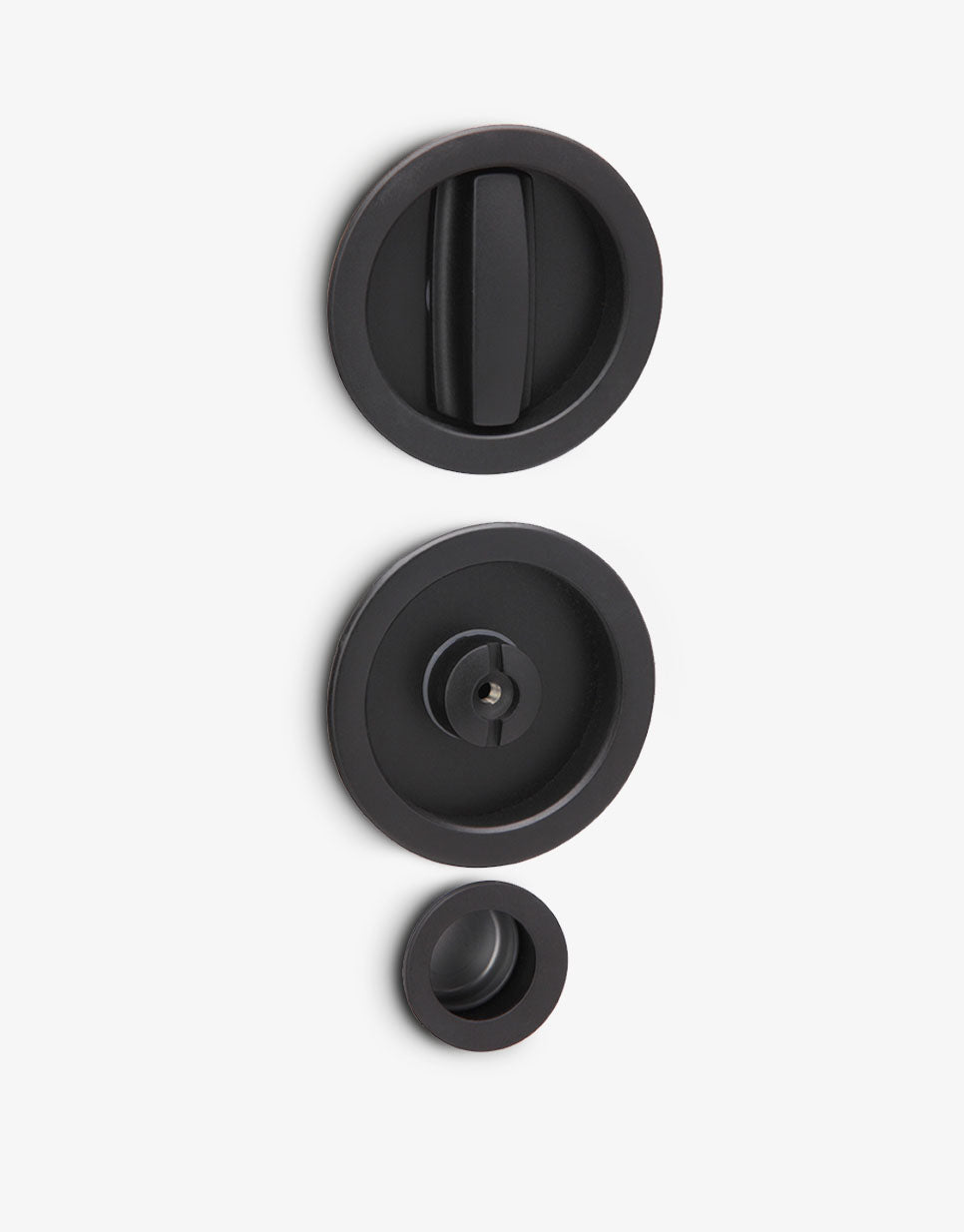Round kit with lock for sliding door for sliding door – Groël Design