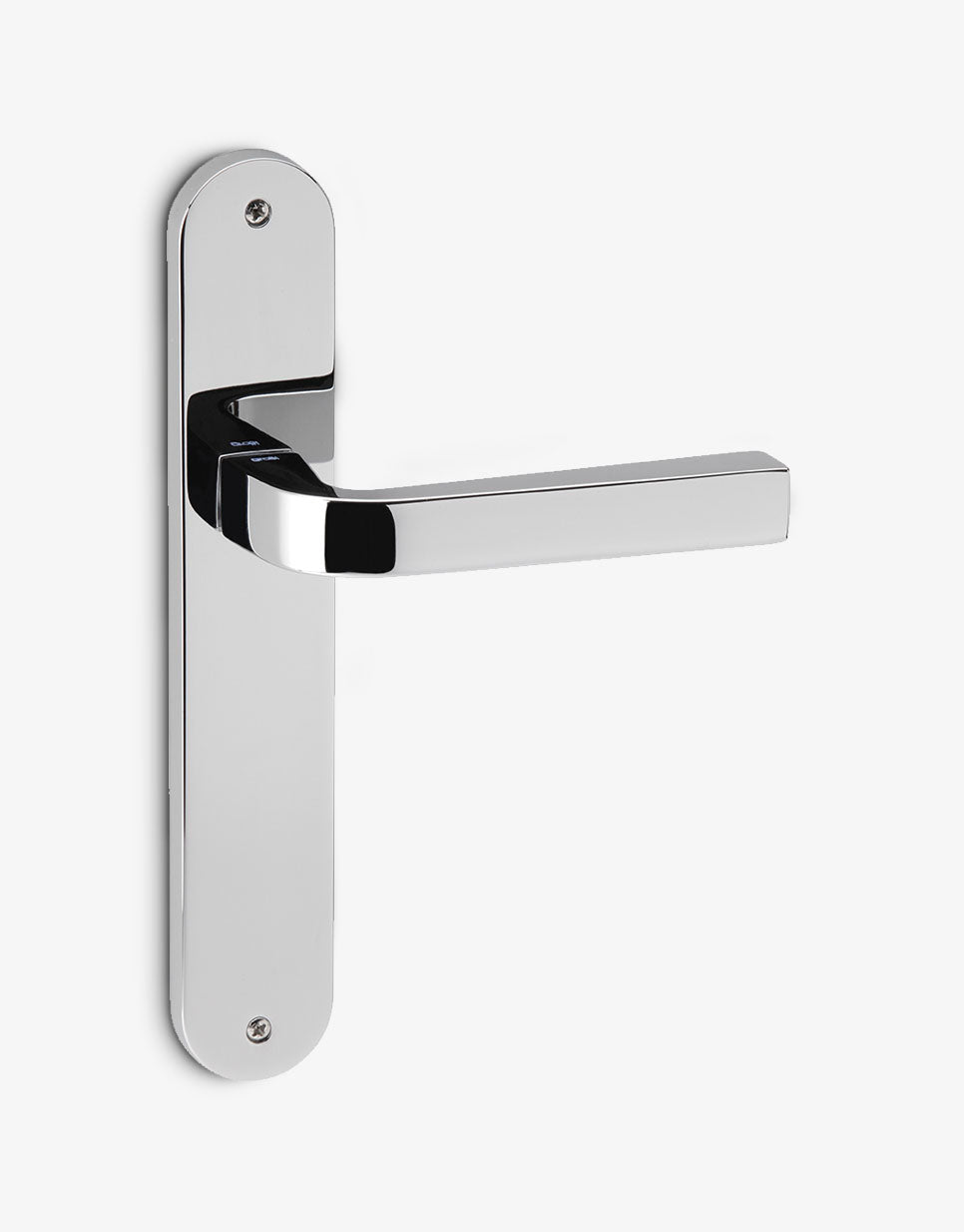 Touch door handle set on an oval backplate – Groël Design